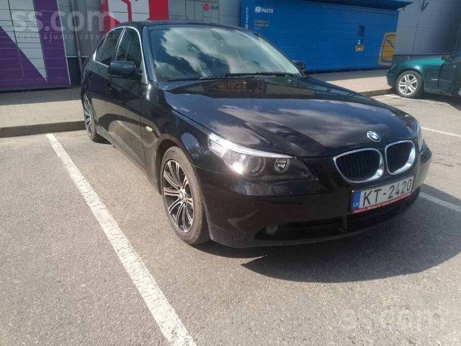 Black BMW 525 2004 in Daugavpils, with an engine capacity of 2.50 L and mileage of 370 thousand km for 4000 €, photo 1 on AUTOMOTO.COM.LV