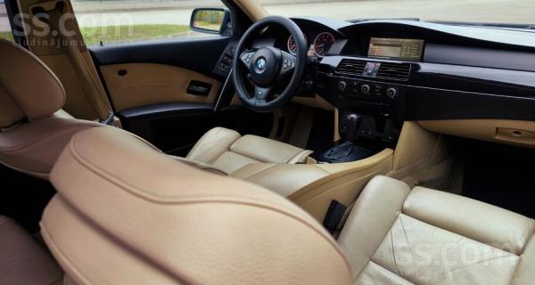 Black BMW 525 2004 in Dobele, with an engine capacity of 2.50 L and mileage of 363 thousand km for 4300 €, photo 8 on AUTOMOTO.COM.LV
