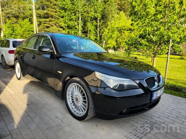 Black BMW 525 2005 in Riga, with an engine capacity of 2.50 L and mileage of 0 thousand km for 4650 €, photo 1 on AUTOMOTO.COM.LV