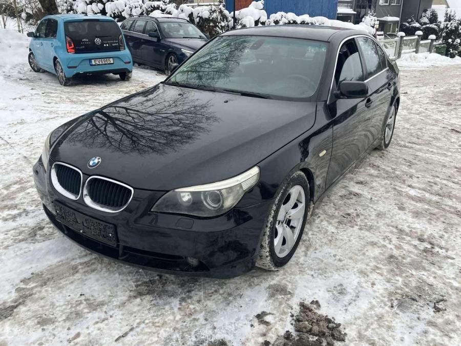 Black BMW 525 2005 in Vilnius, with an engine capacity of 2.50 L and mileage of 249 thousand km for 2800 €, photo 1 on AUTOMOTO.COM.LV