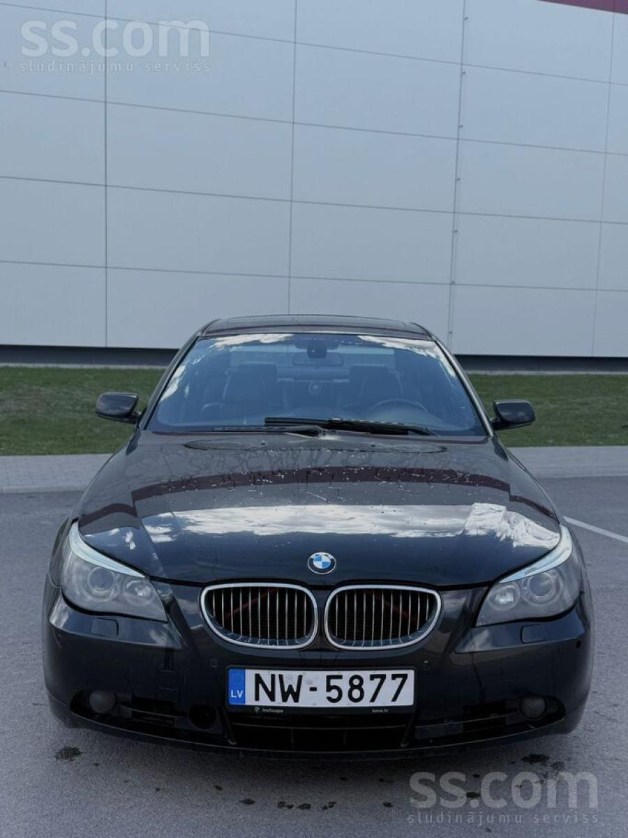 Черный БМВ 525 2005 в Бауска, объемом двигателя 2.50 л и пробегом 540 тыс. км за 2100 €, фото 1 на AUTOMOTO.COM.LV