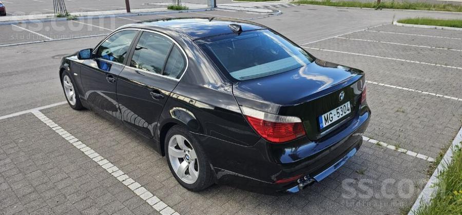 Black BMW 525 2005 in Rezekne, with an engine capacity of 2.50 L and mileage of 376 thousand km for 3090 €, photo 6 on AUTOMOTO.COM.LV