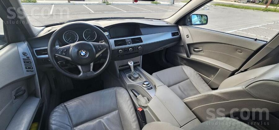 Black BMW 525 2005 in Rezekne, with an engine capacity of 2.50 L and mileage of 376 thousand km for 3090 €, photo 13 on AUTOMOTO.COM.LV