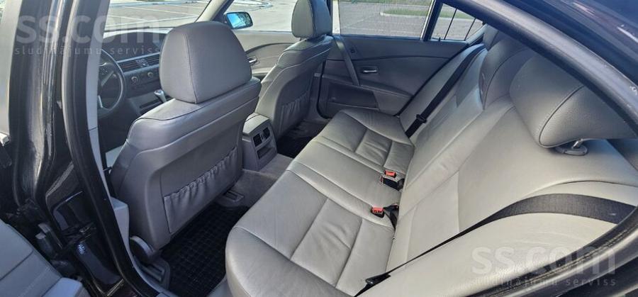 Black BMW 525 2005 in Rezekne, with an engine capacity of 2.50 L and mileage of 376 thousand km for 3090 €, photo 16 on AUTOMOTO.COM.LV