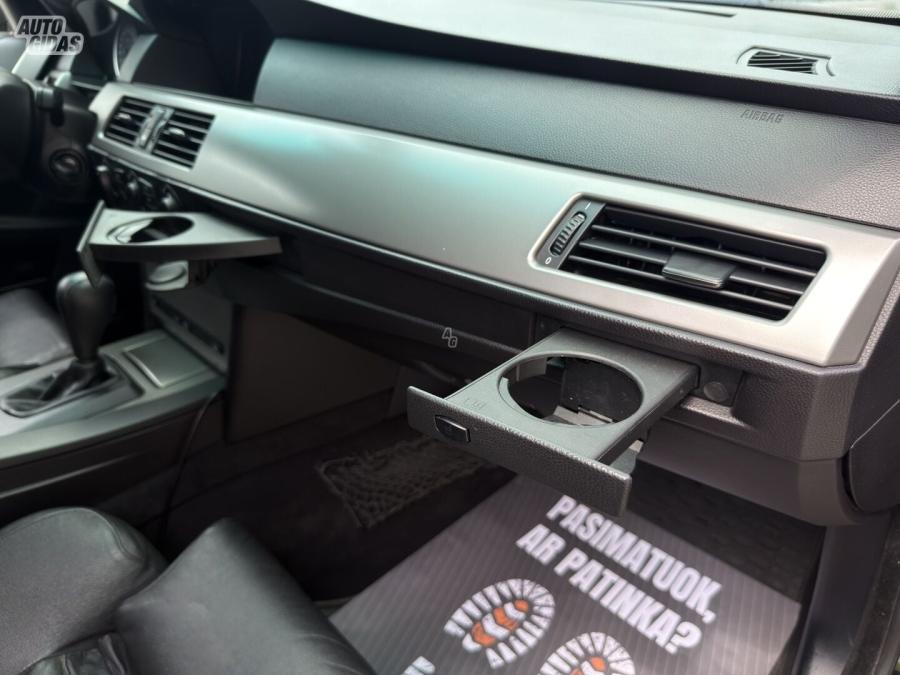 Melns BMW 525 2005 Viļņa, ar dzinēja tilpumu 2.50 L un nobraukumu 349 tūkst. km par 4200 €, foto 28 vietnē AUTOMOTO.COM.LV
