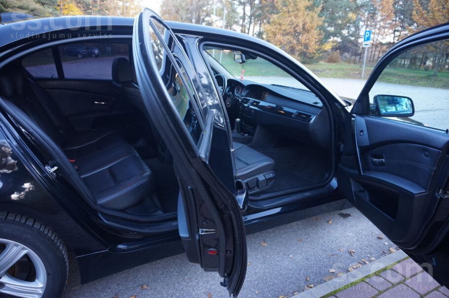Black BMW 525 2005 in Jurmala, with an engine capacity of 2.50 L and mileage of 247 thousand km for 4795 €, photo 25 on AUTOMOTO.COM.LV
