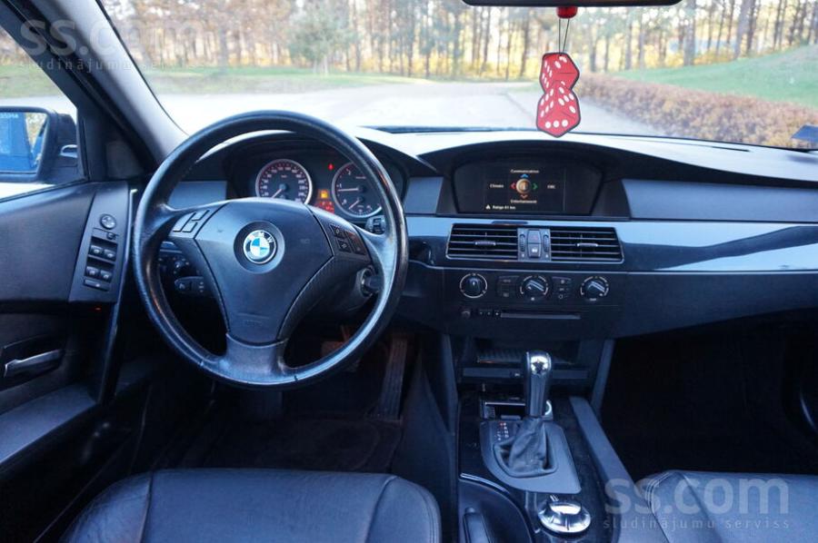 Black BMW 525 2005 in Jurmala, with an engine capacity of 2.50 L and mileage of 247 thousand km for 4795 €, photo 30 on AUTOMOTO.COM.LV
