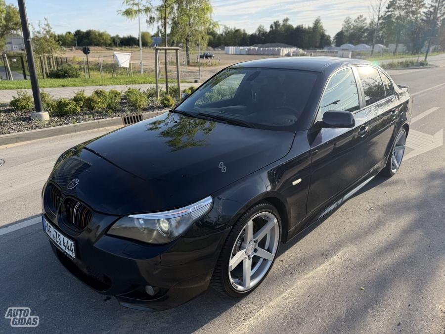 Black BMW 525 2005 in Vilnius, with an engine capacity of 2.50 L and mileage of 321 thousand km for 4350 €, photo 5 on AUTOMOTO.COM.LV