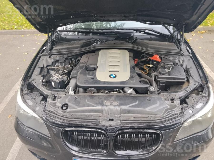 Black BMW 525 2005 in Riga, with an engine capacity of 2.50 L and mileage of 416 thousand km for 3490 €, photo 21 on AUTOMOTO.COM.LV