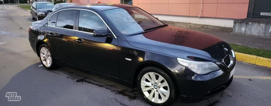Black BMW 525 2006 in Kaunas, with an engine capacity of 2.50 L and mileage of 267 thousand km for 2900 €, photo 5 on AUTOMOTO.COM.LV
