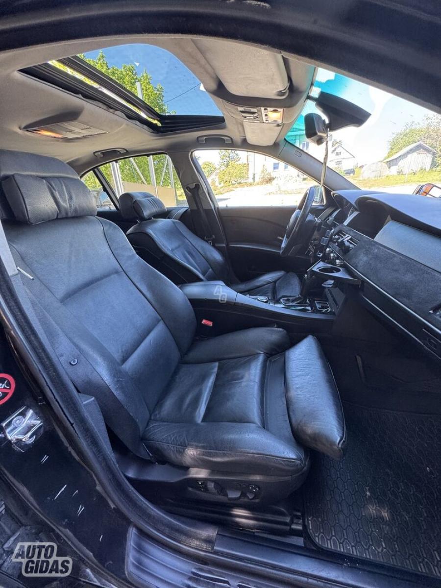 Black BMW 525 2006 in Telschi, with an engine capacity of 2.50 L and mileage of 450 thousand km for 3400 €, photo 13 on AUTOMOTO.COM.LV