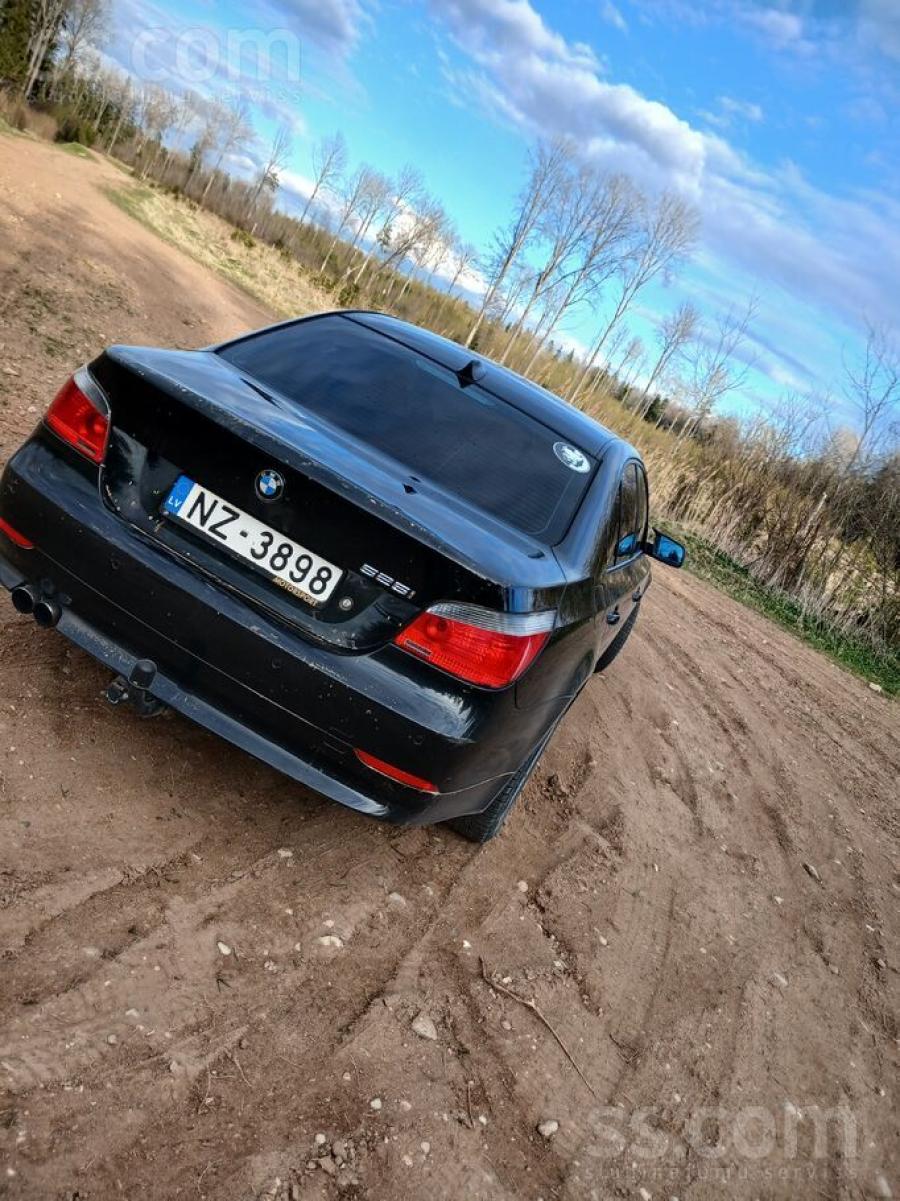 Black BMW 525 2006 in Rezekne, with an engine capacity of 2.50 L and mileage of 272 thousand km for 3700 €, photo 8 on AUTOMOTO.COM.LV