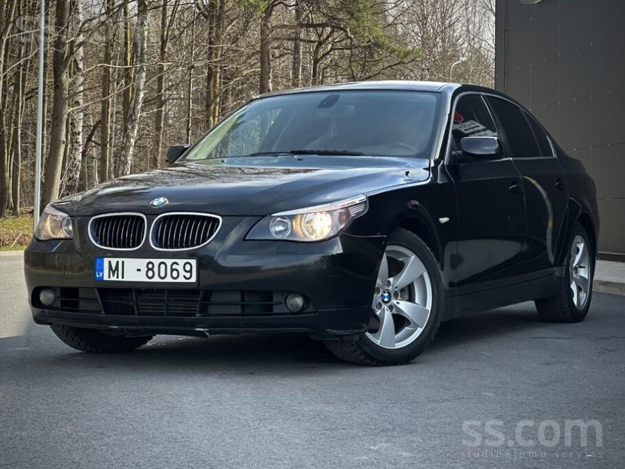 Черный БМВ 525 2006 в Елгава, объемом двигателя 2.50 л и пробегом 324 тыс. км за 3290 €, фото 1 на AUTOMOTO.COM.LV