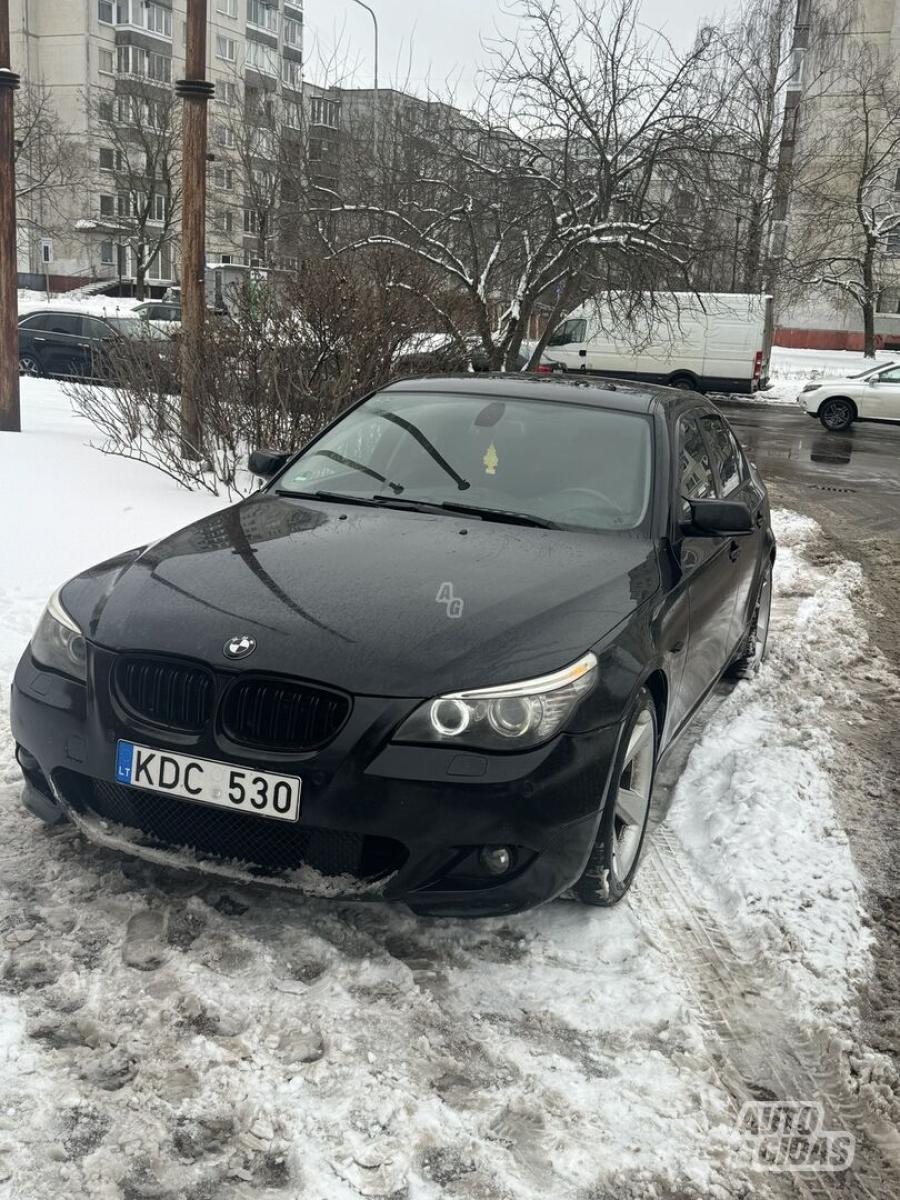 Black BMW 525 2007 in Vilnius, with an engine capacity of 3.00 L and mileage of 440 thousand km for 5200 €, photo 4 on AUTOMOTO.COM.LV
