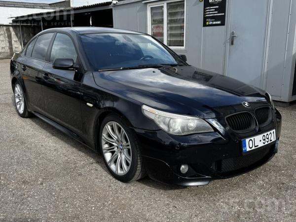 Black BMW 525 2007 in Daugavpils, with an engine capacity of 2.50 L and mileage of 0 thousand km for 4490 €, photo 1 on AUTOMOTO.COM.LV