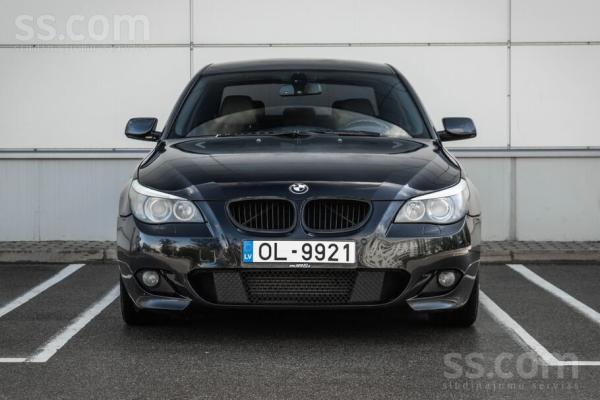 Black BMW 525 2007 in Riga, with an engine capacity of 2.50 L and mileage of 334 thousand km for 5990 €, photo 2 on AUTOMOTO.COM.LV