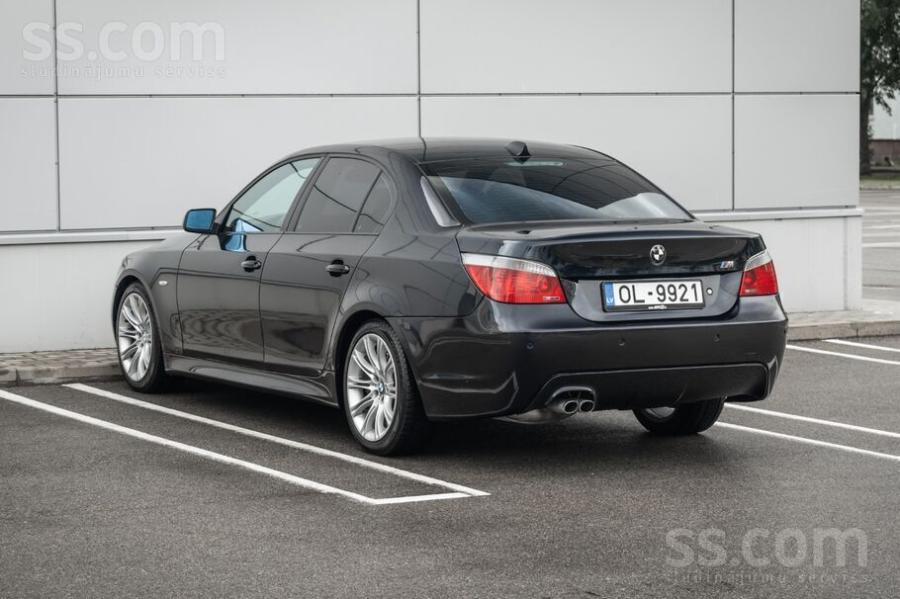 Black BMW 525 2007 in Riga, with an engine capacity of 2.50 L and mileage of 334 thousand km for 5990 €, photo 7 on AUTOMOTO.COM.LV
