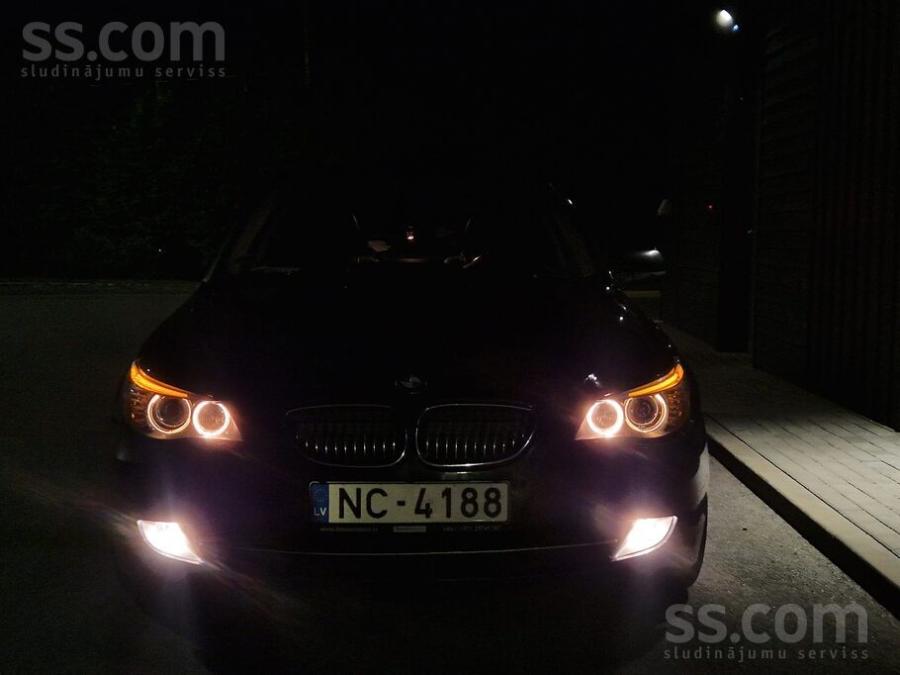 Black BMW 525 2008 in Riga, with an engine capacity of 3.00 L and mileage of 0 thousand km for 7300 €, photo 13 on AUTOMOTO.COM.LV