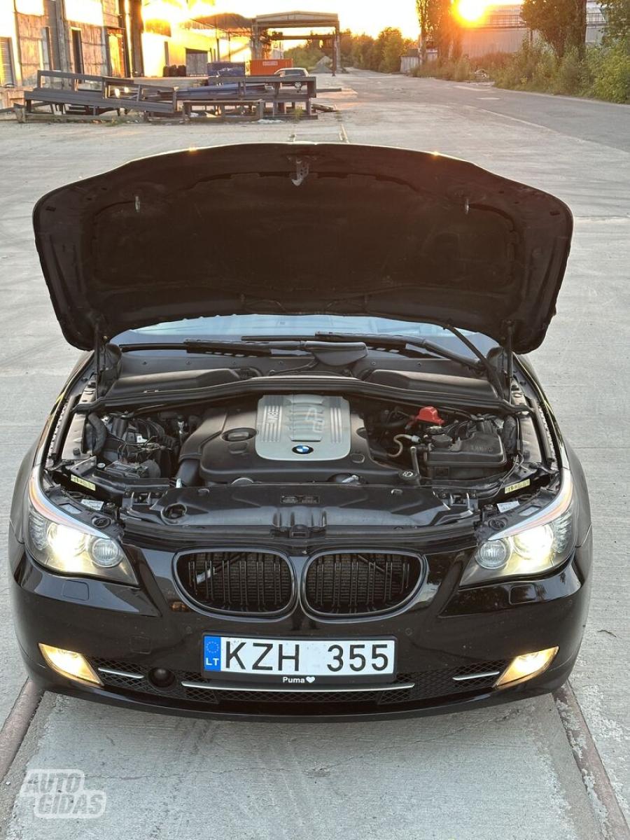 Black BMW 525 2009 in Alytus, with an engine capacity of 3.00 L and mileage of 493 thousand km for 4100 €, photo 17 on AUTOMOTO.COM.LV