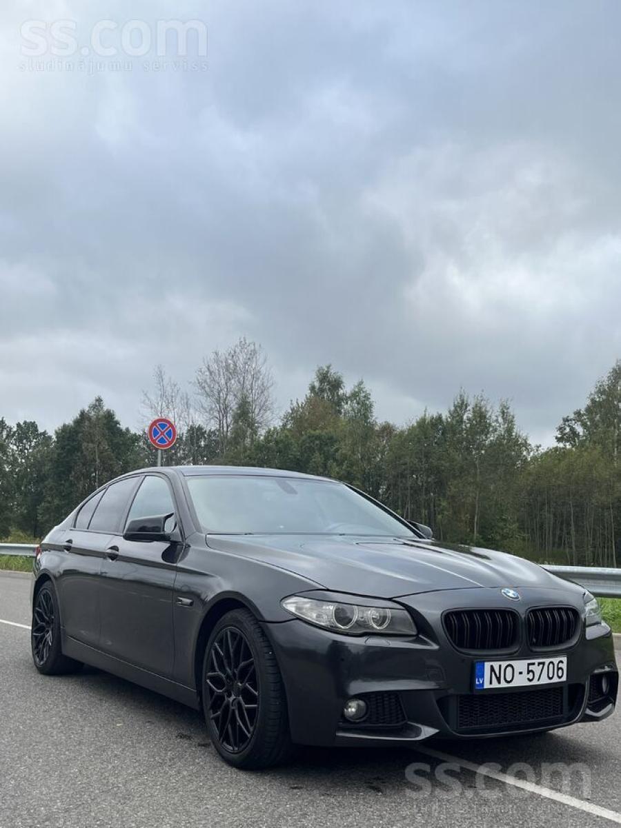 Black BMW 525 2011 in Rezekne, with an engine capacity of 3.00 L and mileage of 292 thousand km for 9200 €, photo 1 on AUTOMOTO.COM.LV