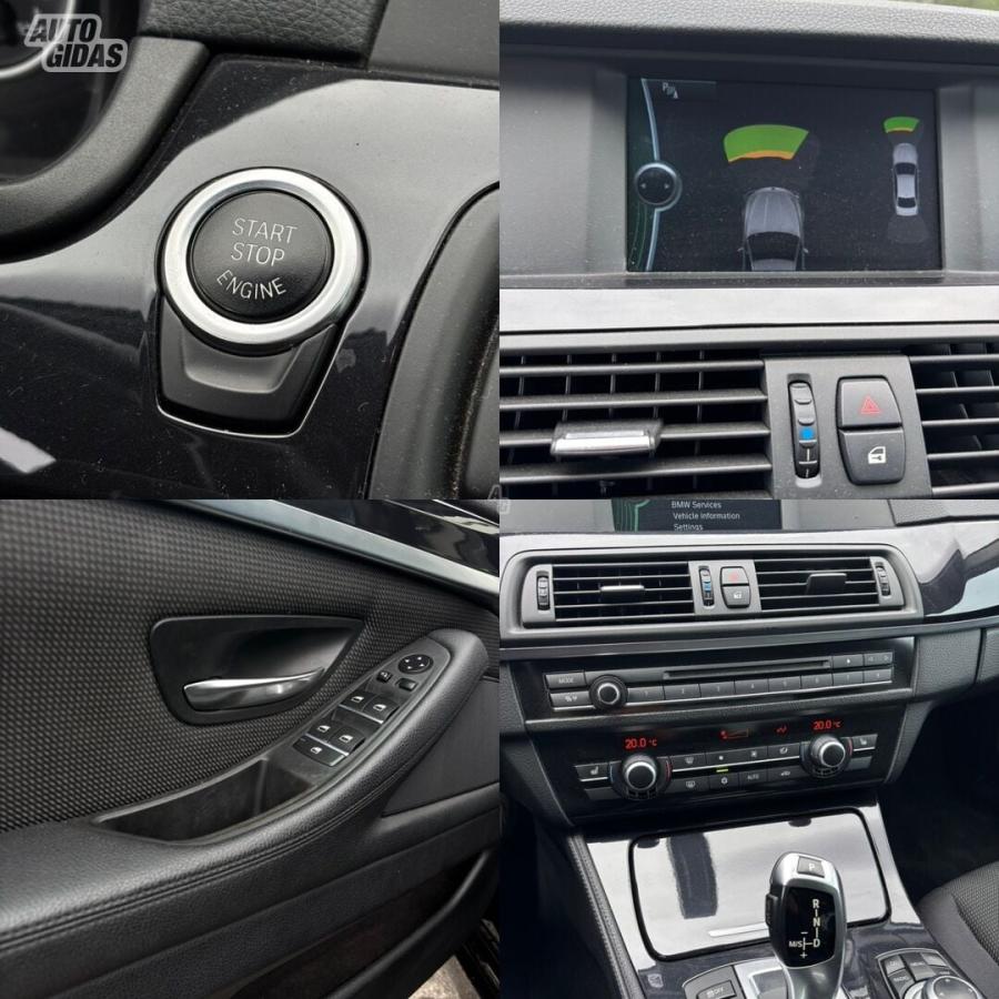 Black BMW 525 2011 in Vilnius, with an engine capacity of 3.00 L and mileage of 264 thousand km for 7850 €, photo 14 on AUTOMOTO.COM.LV