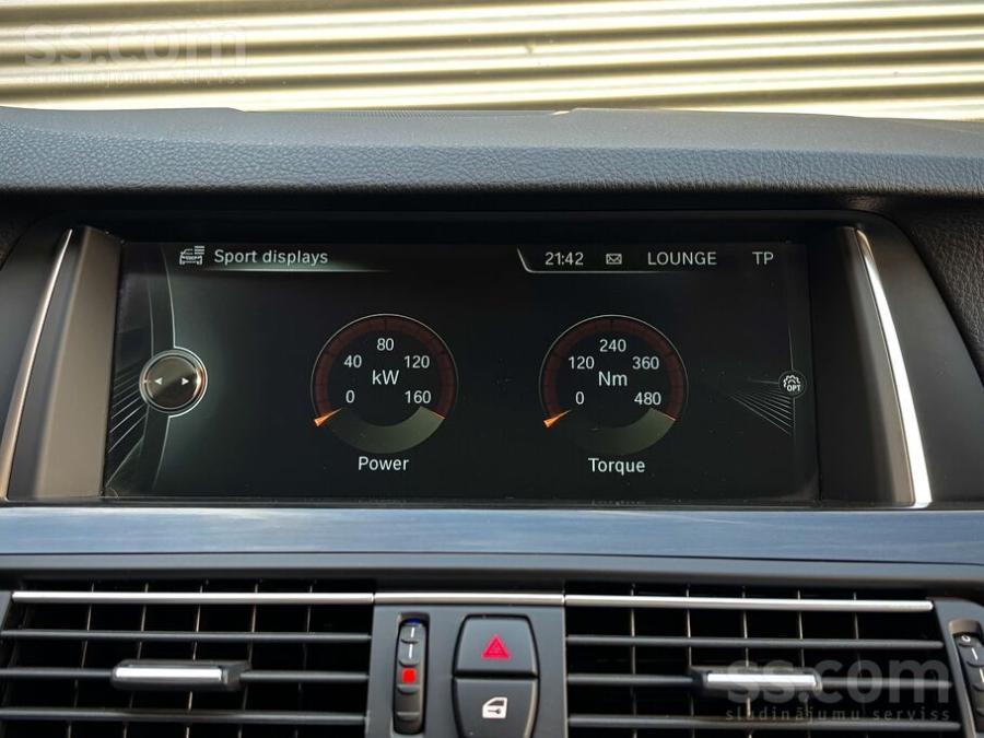 Black BMW 525 2013 in Riga, with an engine capacity of 2.00 L and mileage of 241 thousand km for 12950 €, photo 21 on AUTOMOTO.COM.LV