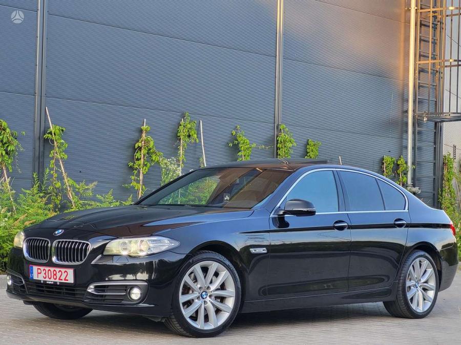 Black BMW 525 2014 in Vilnius, with an engine capacity of 2.00 L and mileage of 340 thousand km for 11950 €, photo 7 on AUTOMOTO.COM.LV
