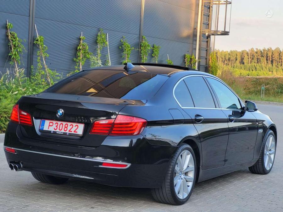 Black BMW 525 2014 in Vilnius, with an engine capacity of 2.00 L and mileage of 340 thousand km for 11950 €, photo 9 on AUTOMOTO.COM.LV