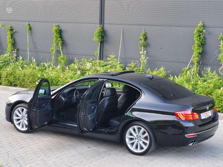 Black BMW 525 2014 in Vilnius, with an engine capacity of 2.00 L and mileage of 340 thousand km for 11950 €, photo 18 on AUTOMOTO.COM.LV