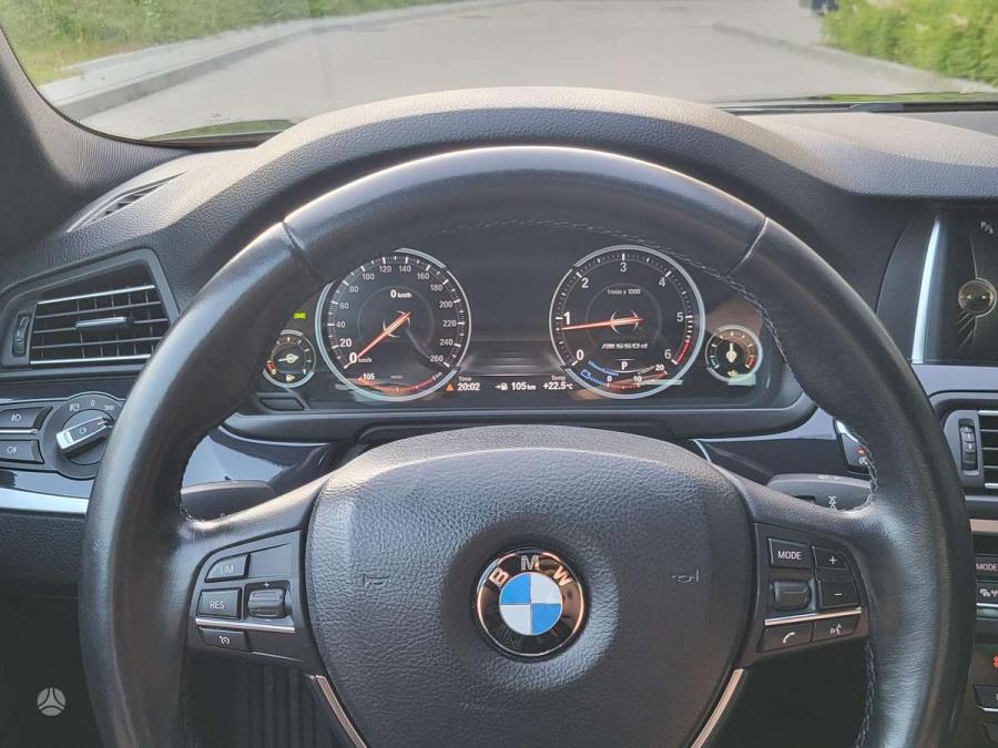 Black BMW 525 2014 in Vilnius, with an engine capacity of 2.00 L and mileage of 340 thousand km for 11950 €, photo 30 on AUTOMOTO.COM.LV