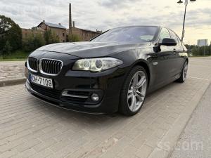 Black BMW 525 2014 in Riga, with an engine capacity of 2.00 L and mileage of 346 thousand km for 14800 €, photo 1 on AUTOMOTO.COM.LV