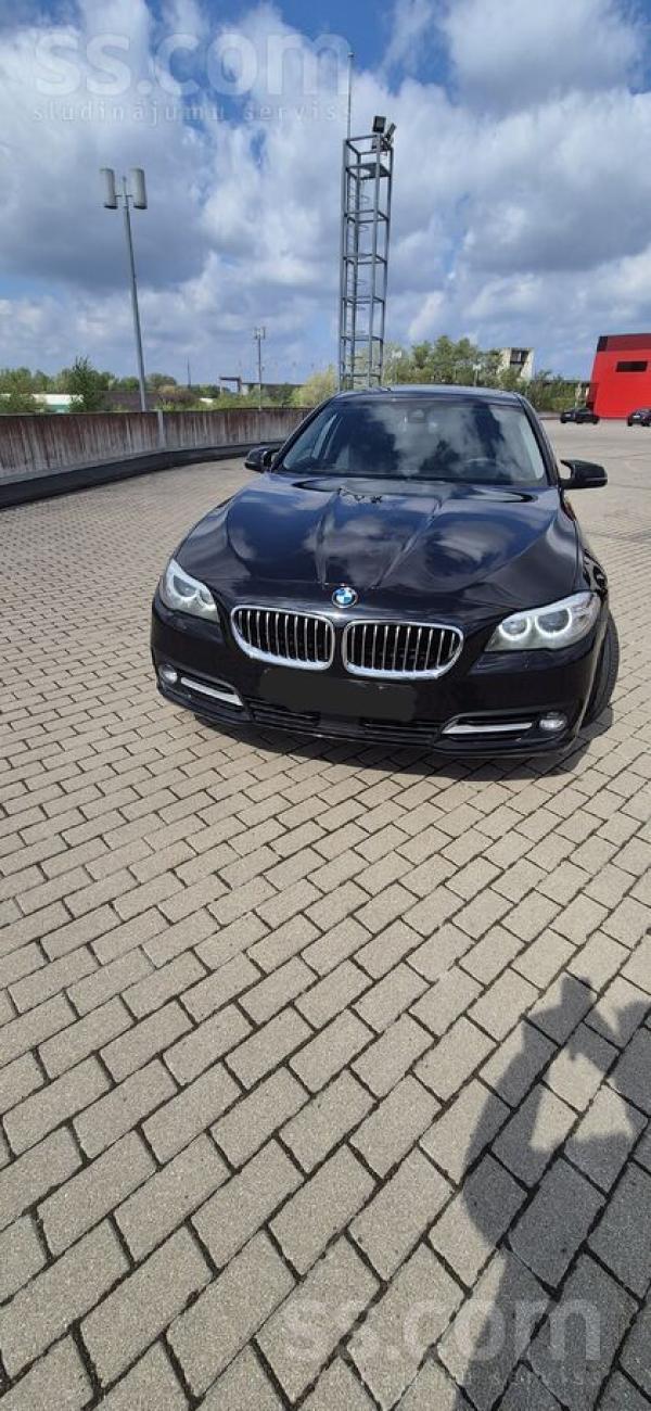 Black BMW 525 2016 in Riga, with an engine capacity of 2.00 L and mileage of 190 thousand km for 14000 €, photo 1 on AUTOMOTO.COM.LV