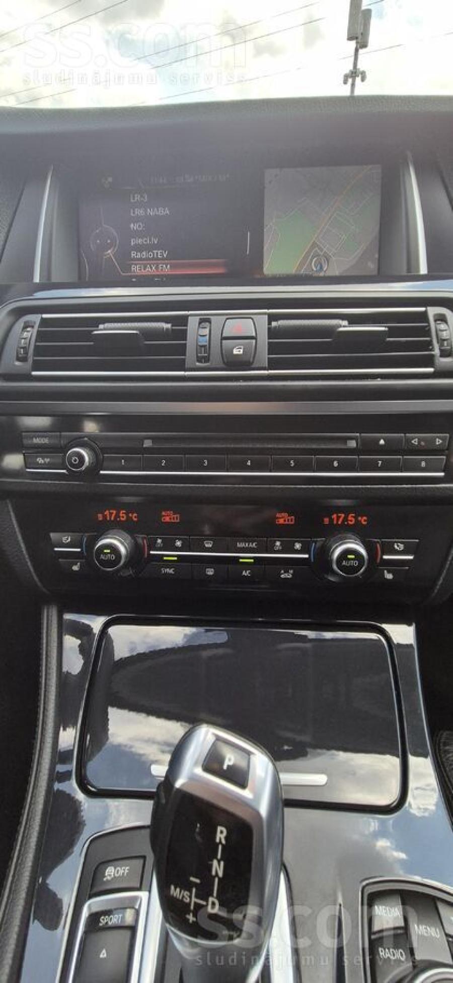 Black BMW 525 2016 in Riga, with an engine capacity of 2.00 L and mileage of 190 thousand km for 14000 €, photo 8 on AUTOMOTO.COM.LV
