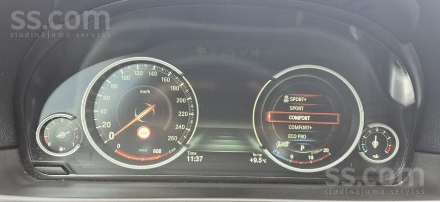 Black BMW 525 2016 in Riga, with an engine capacity of 2.00 L and mileage of 190 thousand km for 14000 €, photo 23 on AUTOMOTO.COM.LV