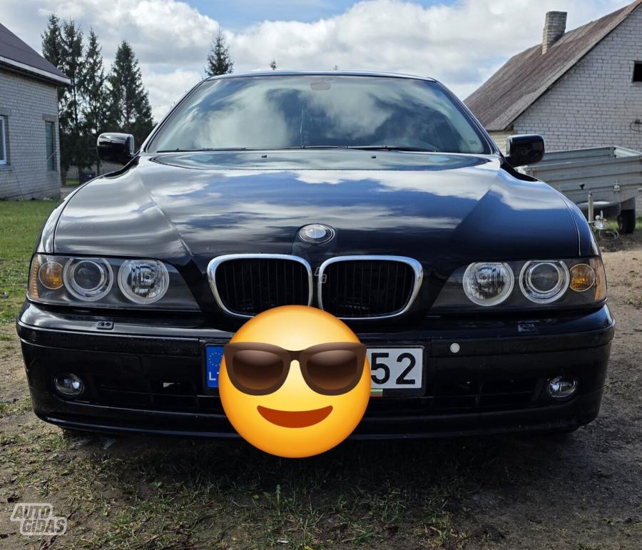 Black BMW 525 2001 in Vilnius, with an engine capacity of 2.50 L and mileage of 440 thousand km for 2200 €, photo 1 on AUTOMOTO.COM.LV