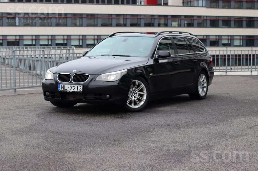 Black BMW 525 2004 in Riga, with an engine capacity of 2.50 L and mileage of 381 thousand km for 4000 €, photo 1 on AUTOMOTO.COM.LV