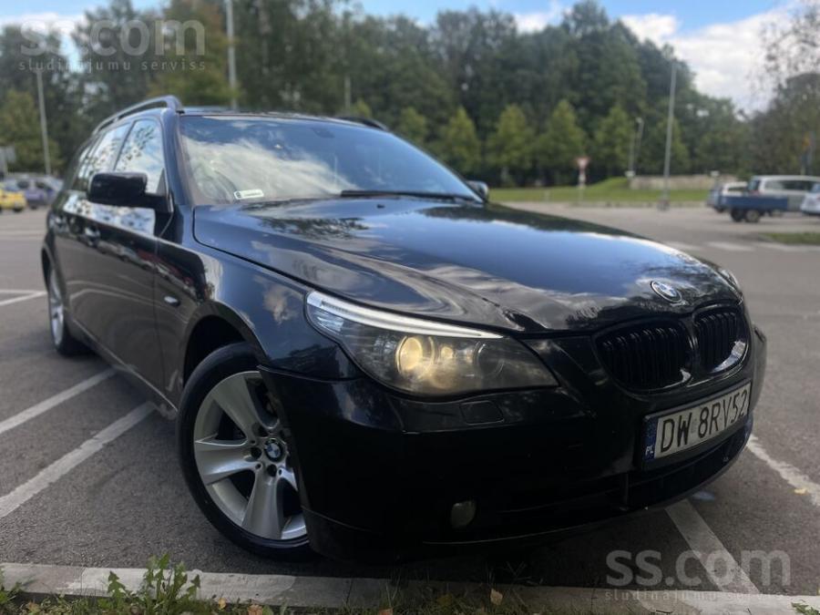 Black BMW 525 2004 in Riga, with an engine capacity of 2.50 L and mileage of 390 thousand km for 1750 €, photo 5 on AUTOMOTO.COM.LV