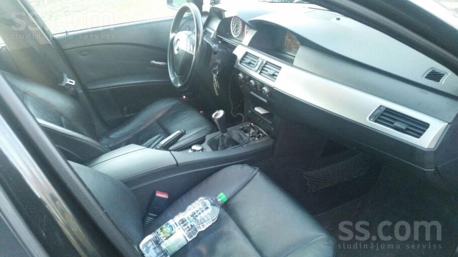 Black BMW 525 2004 in Riga, with an engine capacity of 2.50 L and mileage of 352 thousand km for 2999 €, photo 5 on AUTOMOTO.COM.LV