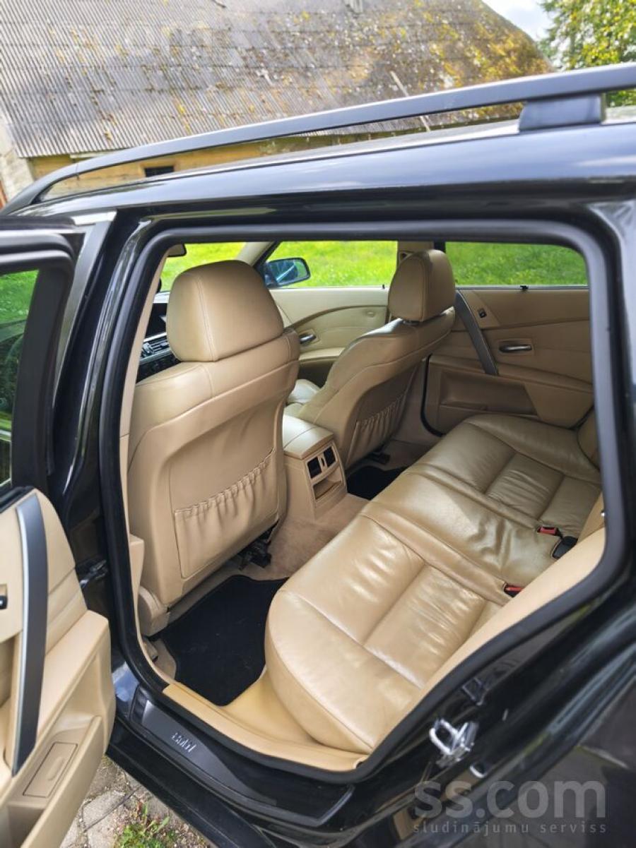 Black BMW 525 2004 in Preili, with an engine capacity of 2.50 L and mileage of 360 thousand km for 2650 €, photo 4 on AUTOMOTO.COM.LV