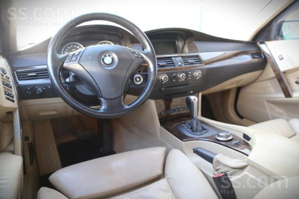 Black BMW 525 2005 in Riga, with an engine capacity of 2.50 L and mileage of 468 thousand km for 3495 €, photo 7 on AUTOMOTO.COM.LV