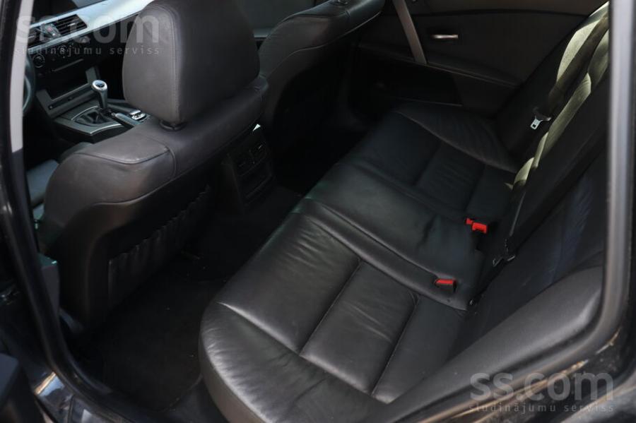 Black BMW 525 2005 in Valmiera, with an engine capacity of 2.50 L and mileage of 0 thousand km for 2700 €, photo 9 on AUTOMOTO.COM.LV