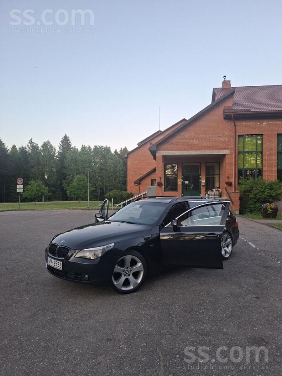Черный БМВ 525 2005 в Талси, объемом двигателя 2.50 л и пробегом 405 тыс. км за 3700 €, фото 1 на AUTOMOTO.COM.LV