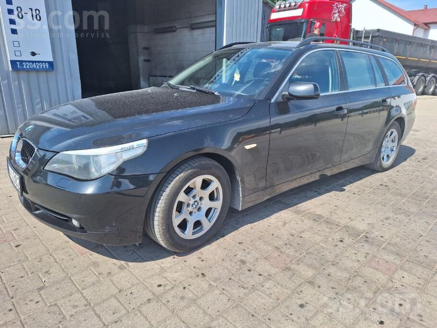 Черный БМВ 525 2005 в Валмиера, объемом двигателя 2.50 л и пробегом 290 тыс. км за 2900 €, фото 1 на AUTOMOTO.COM.LV