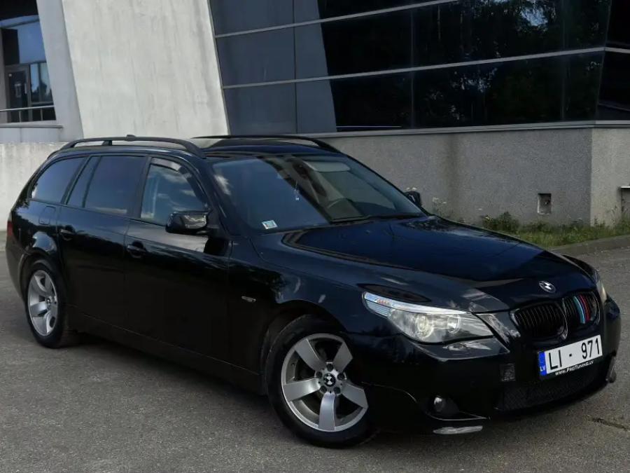 Black BMW 525 2005 in Riga, with an engine capacity of 2.50 L and mileage of 376 thousand km for 2990 €, photo 1 on AUTOMOTO.COM.LV