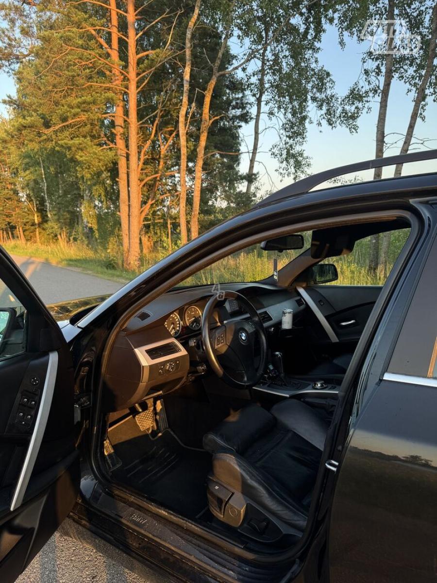 Black BMW 525 2005 in Vilnius, with an engine capacity of 2.50 L and mileage of 320 thousand km for 2550 €, photo 8 on AUTOMOTO.COM.LV