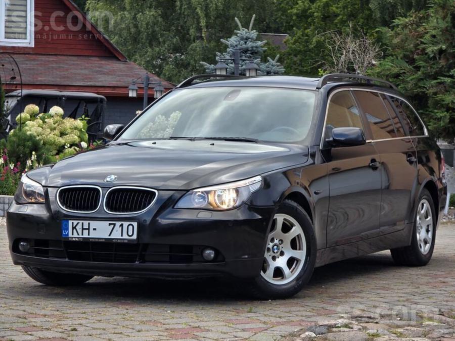 Black BMW 525 2005 in Riga, with an engine capacity of 2.50 L and mileage of 336 thousand km for 2950 €, photo 1 on AUTOMOTO.COM.LV