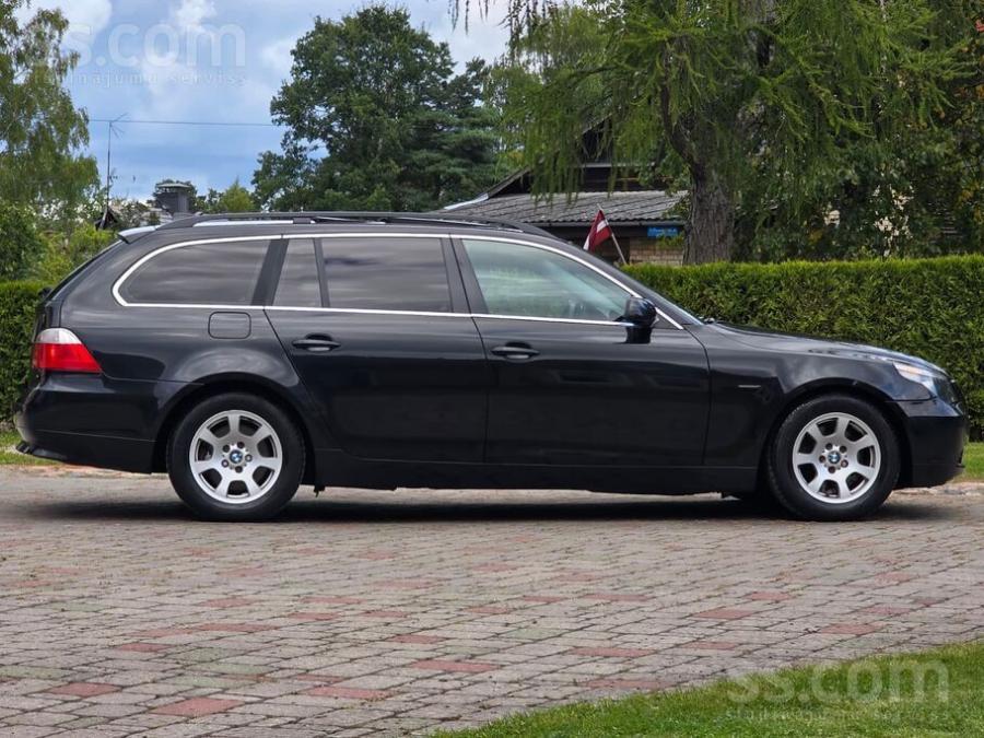 Black BMW 525 2005 in Riga, with an engine capacity of 2.50 L and mileage of 336 thousand km for 2950 €, photo 7 on AUTOMOTO.COM.LV