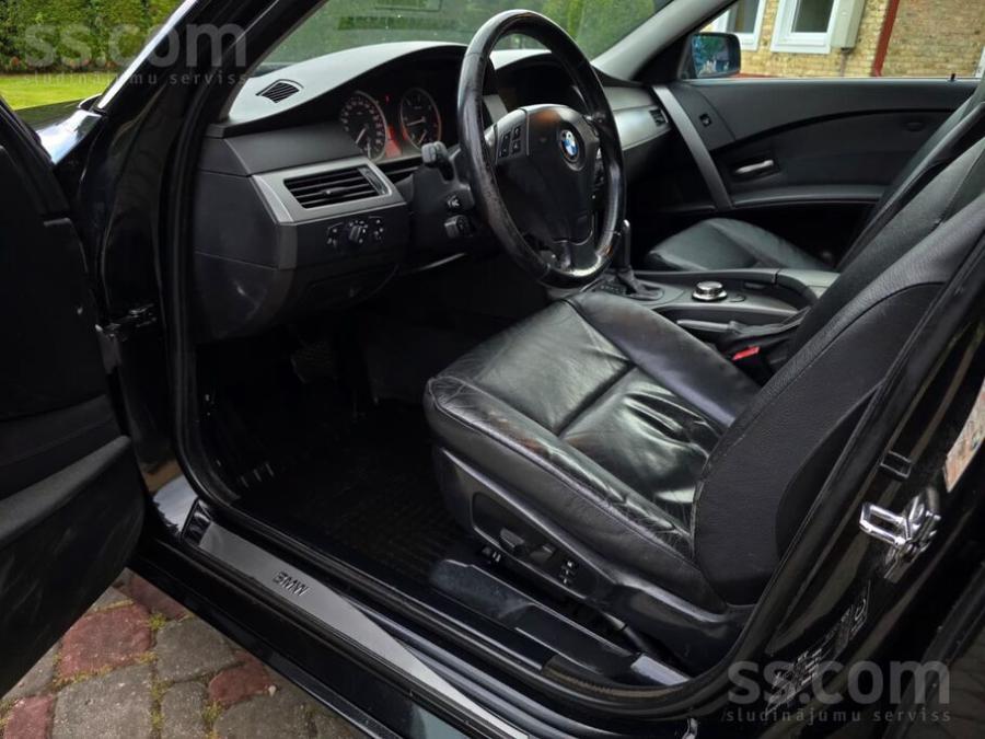 Black BMW 525 2005 in Riga, with an engine capacity of 2.50 L and mileage of 336 thousand km for 2950 €, photo 24 on AUTOMOTO.COM.LV