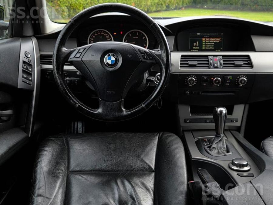 Black BMW 525 2005 in Riga, with an engine capacity of 2.50 L and mileage of 336 thousand km for 2950 €, photo 26 on AUTOMOTO.COM.LV