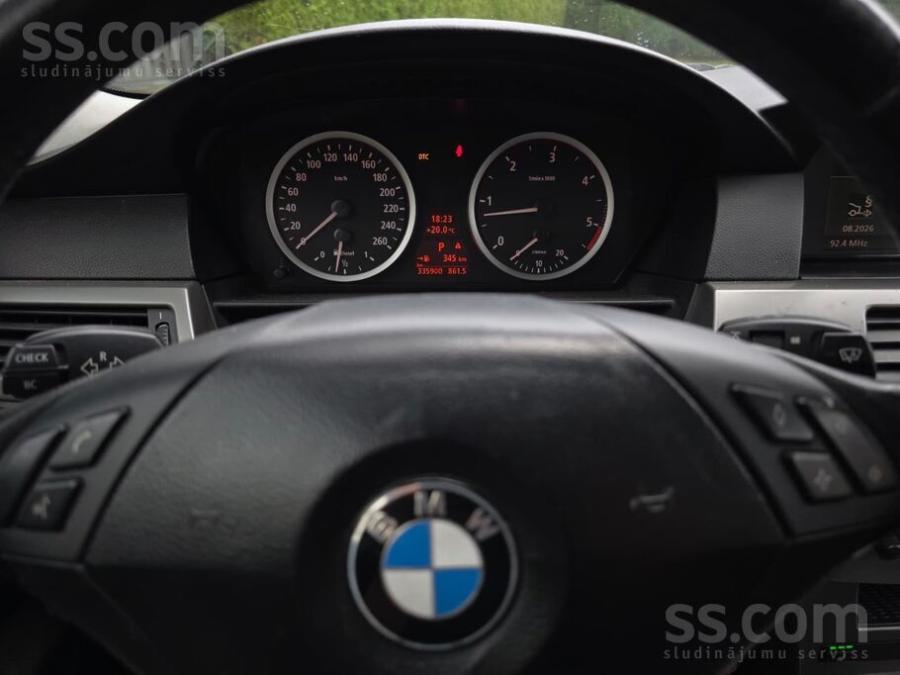 Black BMW 525 2005 in Riga, with an engine capacity of 2.50 L and mileage of 336 thousand km for 2950 €, photo 28 on AUTOMOTO.COM.LV